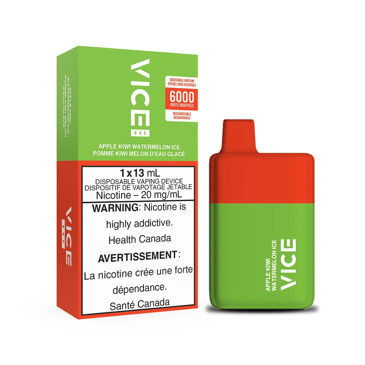 Vice Box Apple Kiwi Watermelon Ice Disposable Vape Pen | VapeMeet ...