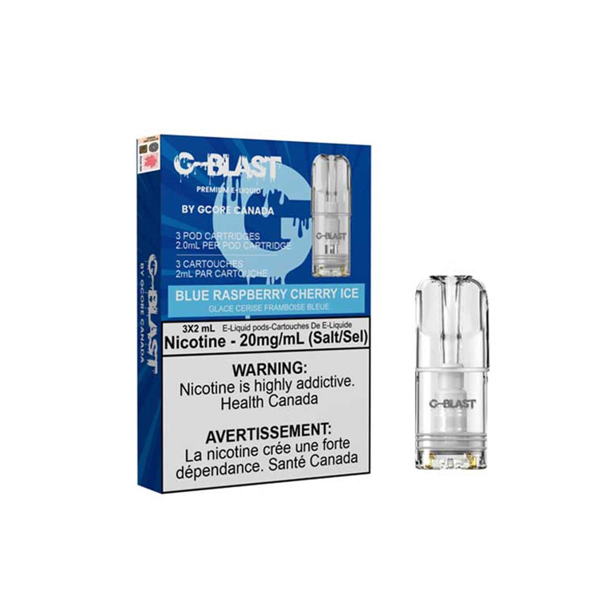 Stlth Compatible G-Blast Blue Raspberry Cherry Ice Vape Pods | VapeMeet ...