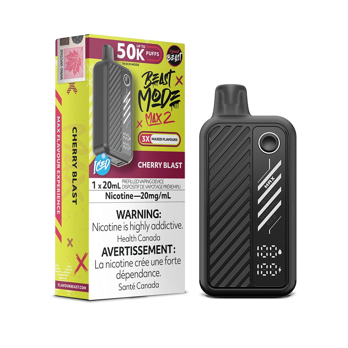 Flavour Beast Beast Mode Max 2 Cherry Blast: Intense 50,000 Puffs ...