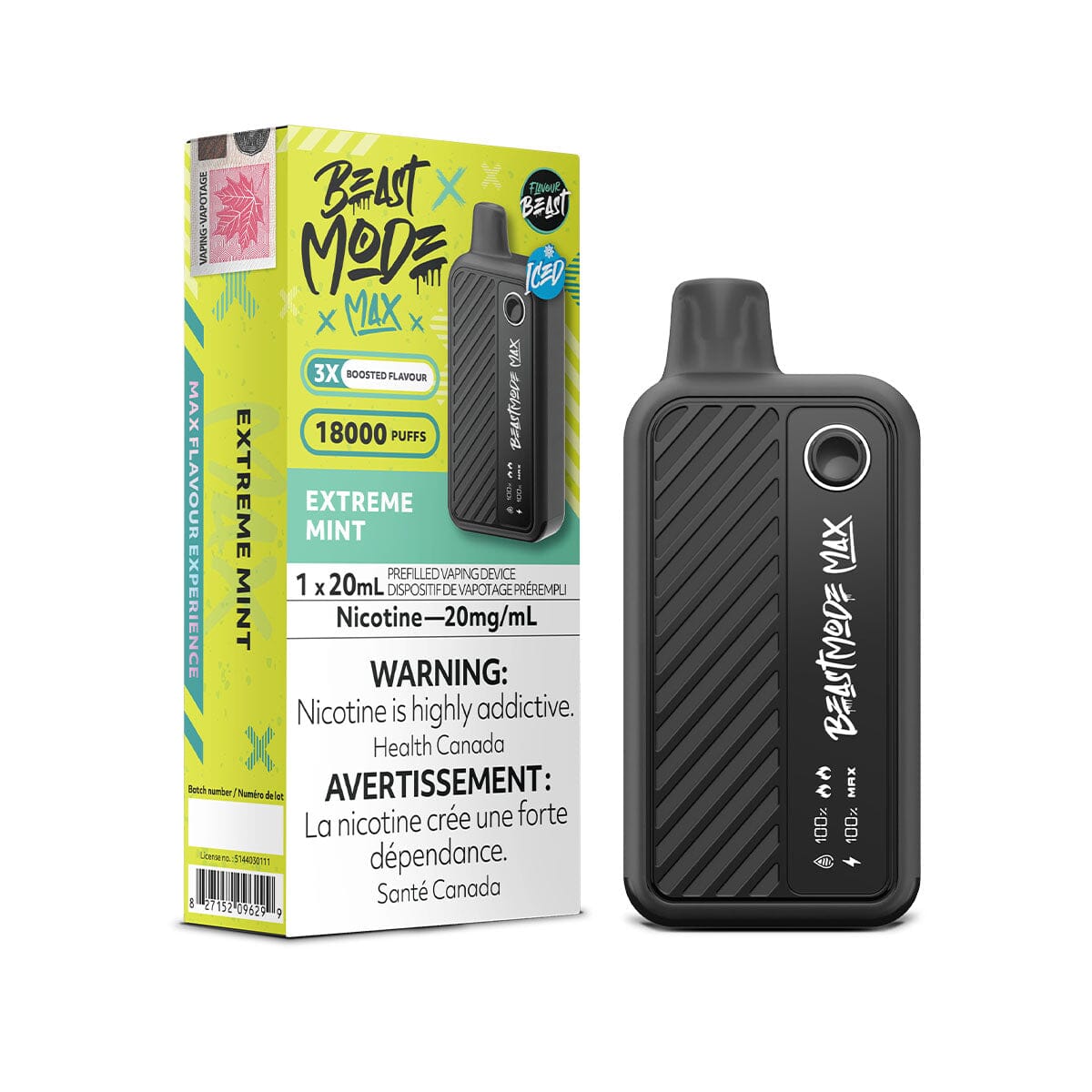 Beast Mode Max Extreme Mint Iced Disposable Vape | Flavour Beast Canada ...