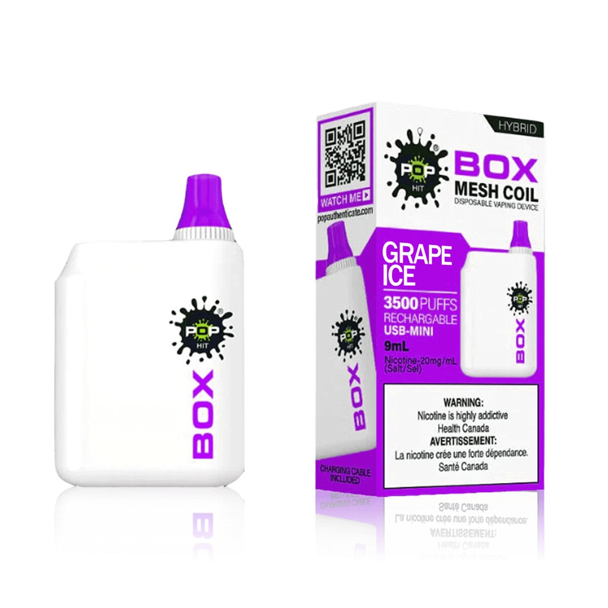 Pop Hybrid Box Grape Ice Disposable Vape Pen | VapeMeet - VapeMeet Inc