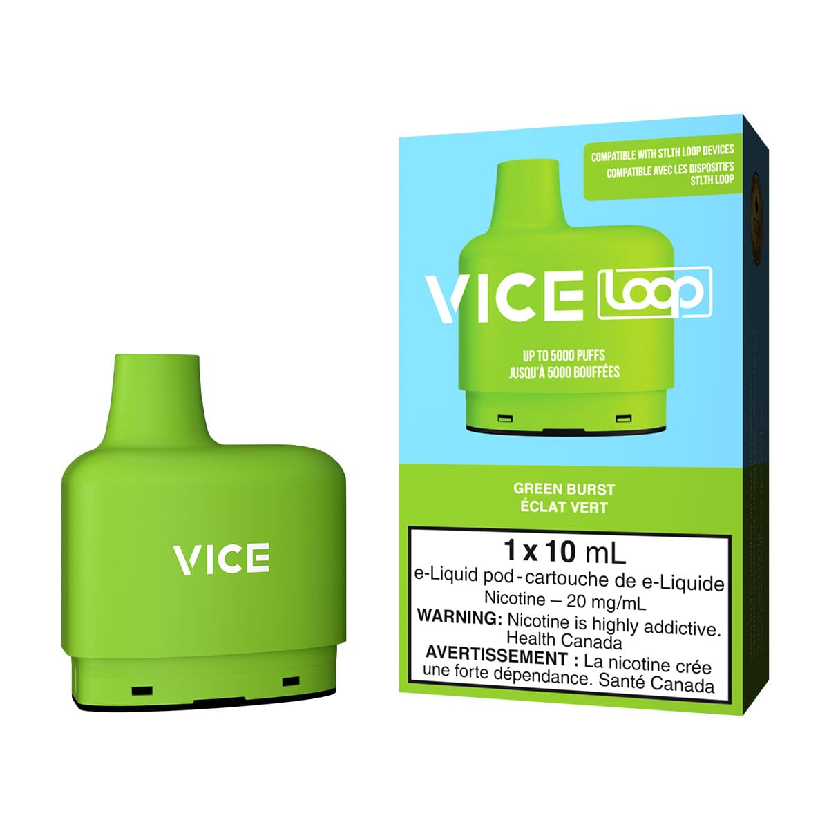 Vice Loop Green Burst Disposable Vape Pod | VapeMeet - VapeMeet Inc
