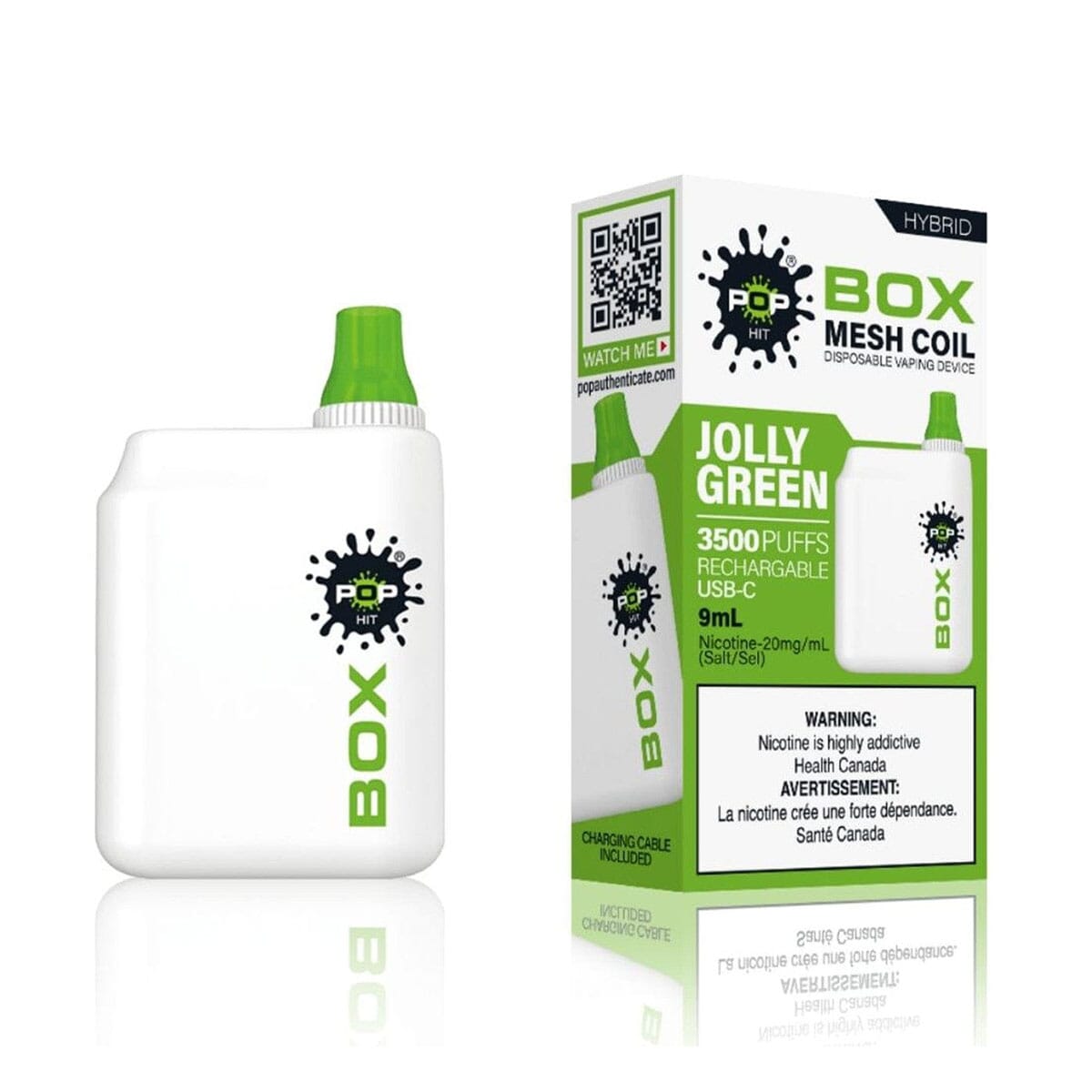 Pop Hybrid Box Jolly Green Disposable Vape Pen | VapeMeet – VapeMeet Inc