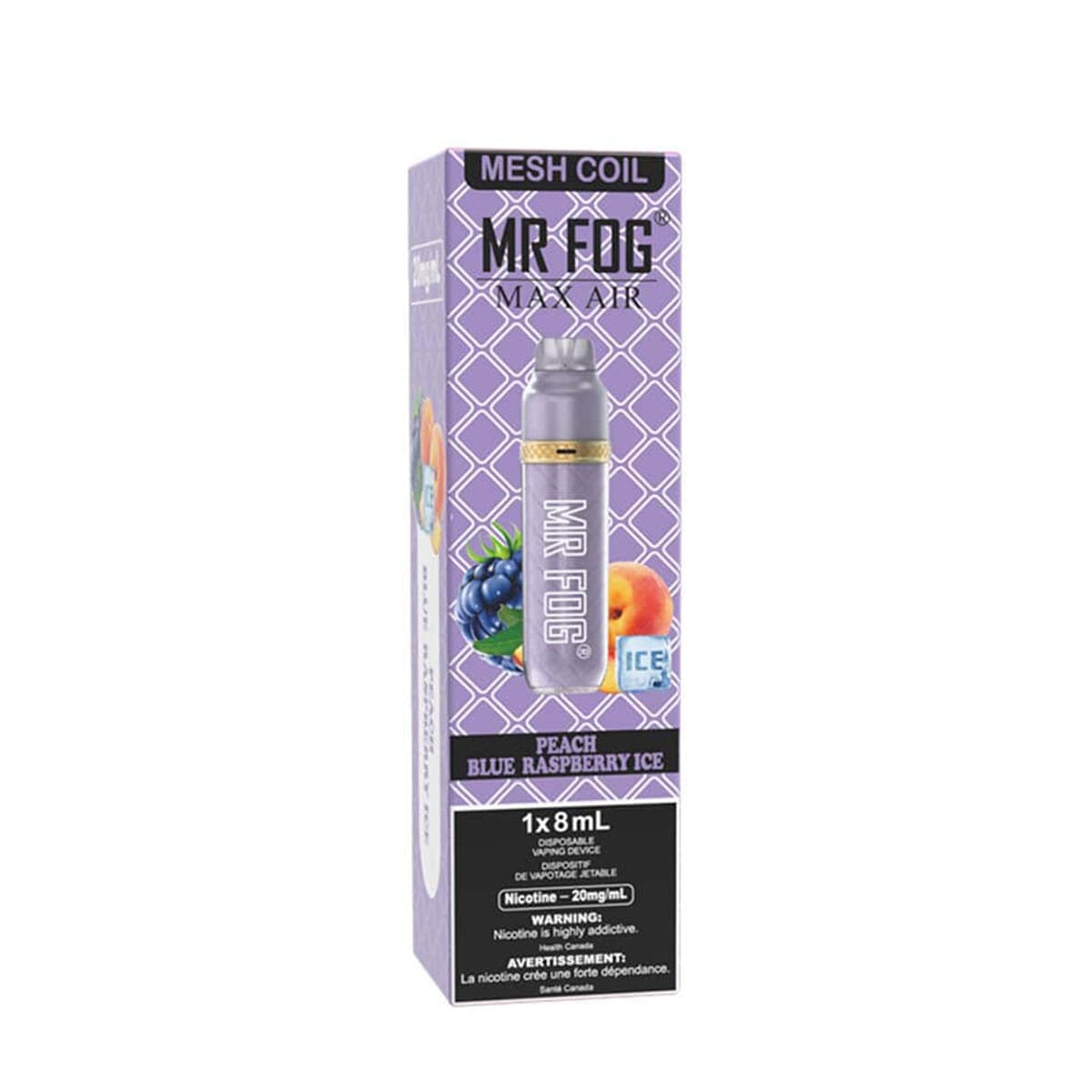 Mr. Fog Max Air Peach Blue Raspberry Ice Disposable Vape | VapeMeet ...