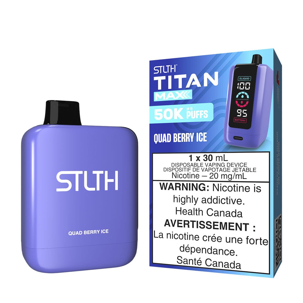 STLTH Titan Max Quad Berry Ice Disposable Vape - VapeMeet Inc