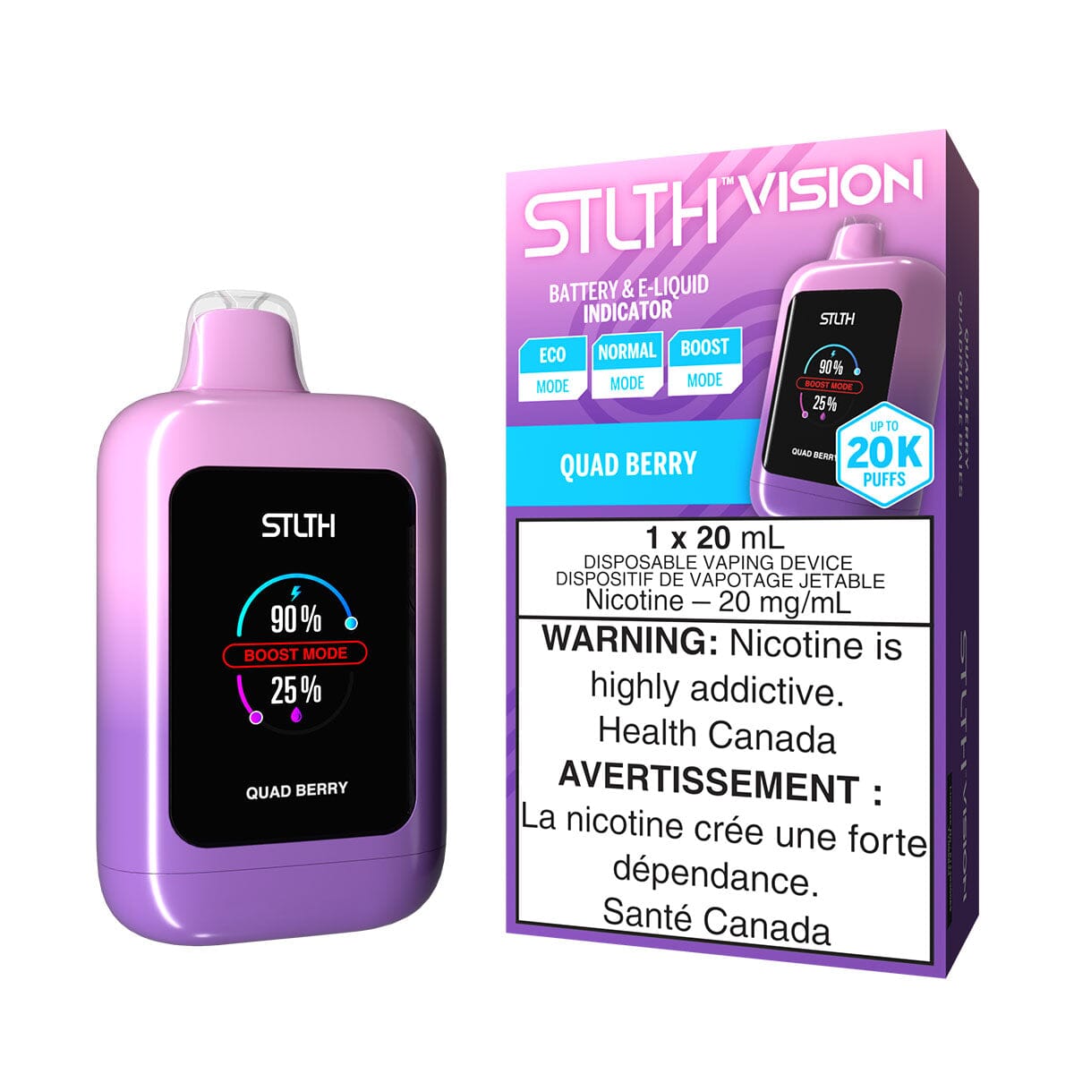 STLTH Vision Quad Berry Disposable Vape | VapeMeet - VapeMeet Inc