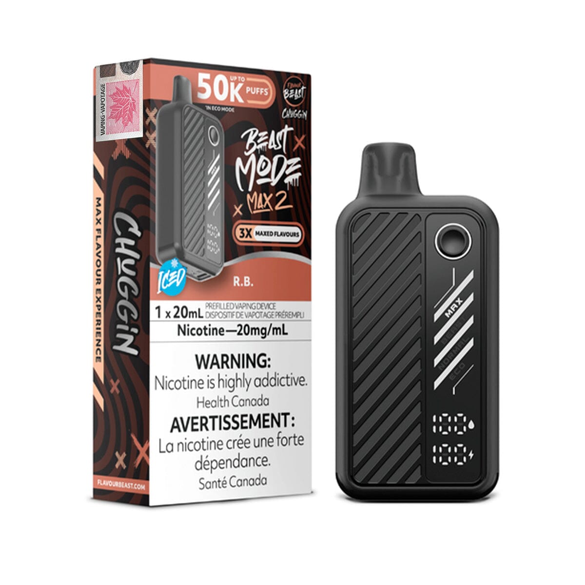 Flavour Beast Beast Mode Max 2 R.B. – 50K Puff Disposable Vape ...