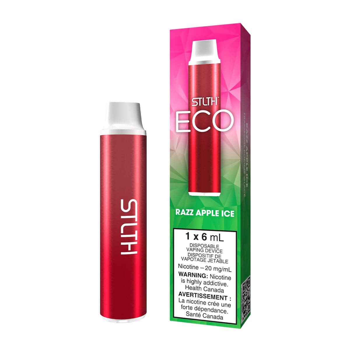 STLTH ECO Razz Apple Ice: Fruity & Refreshing Vape - VapeMeet Inc