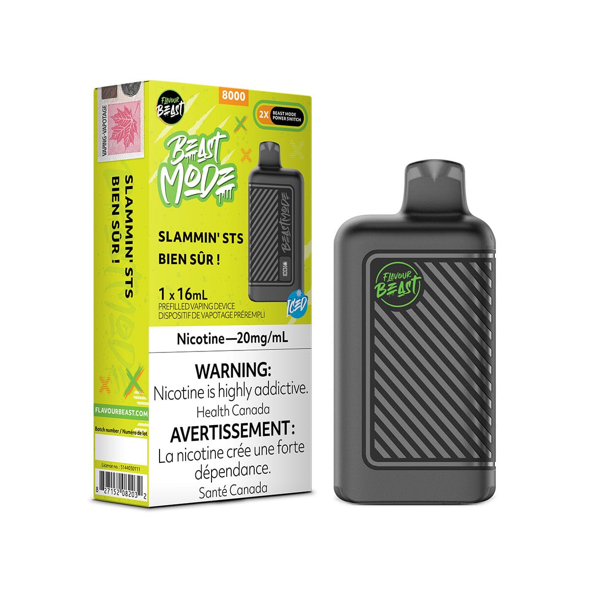 Flavour Beast Beast Mode 8K Slammin' STS Iced Vape | - VapeMeet Inc