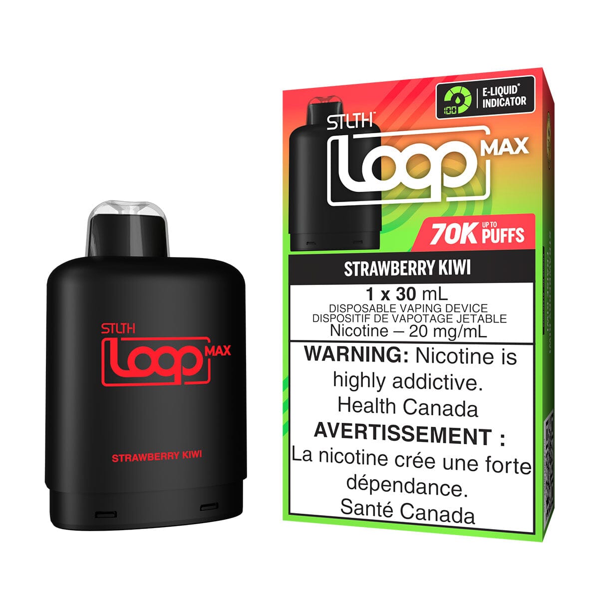 STLTH Loop MAX Strawberry Kiwi: Fruity Vape Delight - VapeMeet Inc