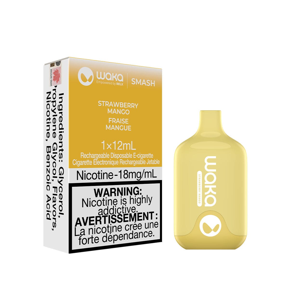 Waka Smash Strawberry Mango Disposable Vape - VapeMeet Inc