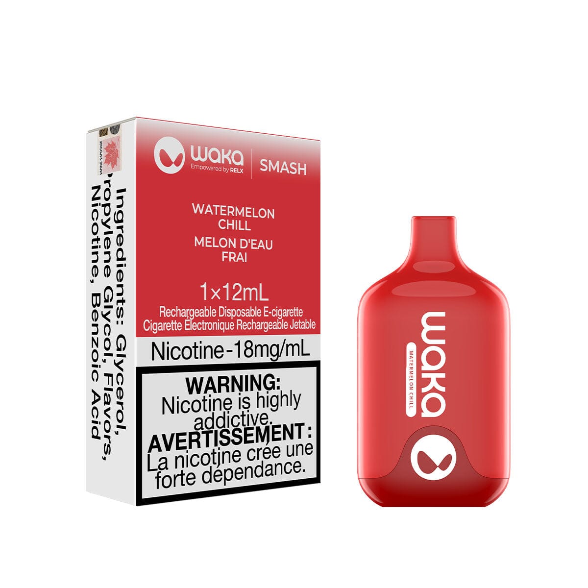 Waka Smash Watermelon Chill Disposable Vape - VapeMeet Inc